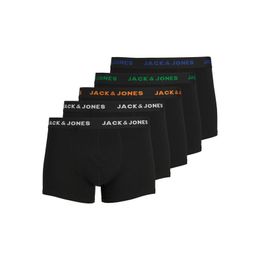 Jack & Jones Jack & Jones Herren Trunk &raquo;JACBLACK &ndash; Formschl&uuml;ssige Boxershorts mit elastischem Bund&laquo; Packung, 5 Stk. unifarben, casual, k&ouml;rpernah, Jersey L, 5 Stk.
