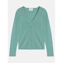 AUTHENTIC CASHMERE Kaschmir-Cardigan "Chalais" in T&uuml;rkis - 61% | Gr&ouml;&szlig;e S | Damen-pullover-cardigans