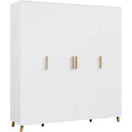 Rauch Dreht&uuml;renschrank &raquo;Kleiderschrank Schrank Garderobe SHINJO Breiten 93/140/187 cm&laquo; in 3 verschiedenen Ausstattungen BASIC/CLASSIC/PREMIUM, Griffe 