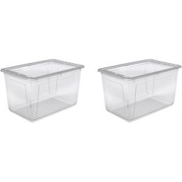keeeper Aufbewahrungsbox &raquo;bea&laquo; 2 x 52 L, mit Air Control-System transparent Kunststoff