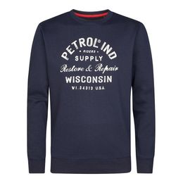 PETROL INDUSTRIES Sweatshirt in Dunkelblau - 44% | Gr&ouml;&szlig;e L | Herren-plussize