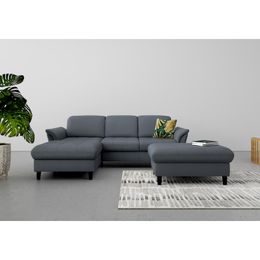 Sit & More sit&more Ecksofa &raquo;Maggiore L-Form&laquo; wahlweise mit Kopfteilverstellung, Bettfunktion und Bettkasten grau 98% Polyester, 2% Polyamid