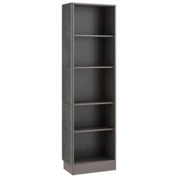 KOCHSTATION Anbauregal &raquo;KS-Tulsa&laquo; 30 cm breit, 200 cm hoch, mit 5 F&auml;chern, MDF Front grau