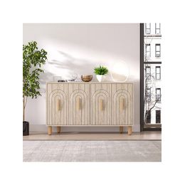 Evila Sideboard "Tiger" in Beige - (B)120 x (H)73,6 x (T)29,6 cm - 77% | Regale