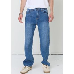 Denim Project Herren Denim Project Loose-fit-Jeans in blauer Waschung blau 34, L&auml;nge 32
