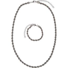 Urban Classics Herren Urban Classics Edelstahlkette &raquo; Damen Charon Intertwine Necklace And Bracelet Set&laquo;