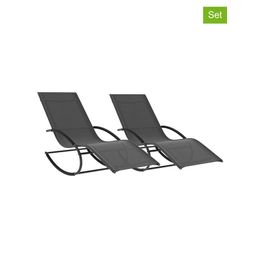 Inkazen 2er-Set: Gartenliegen in Grau - (L)154 x (B)59 x (H)85 cm - 63% | Garten-moebel