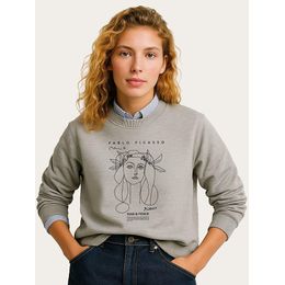 WOOOP Sweatshirt "Picasso War & Peace" in Grau - 60% | Gr&ouml;&szlig;e XS | Damen-sweatshirts-jacken