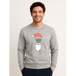 WOOOP Sweatshirt "Dont stop believin" in Grau - 60% | Gr&ouml;&szlig;e S | Herren-plussize