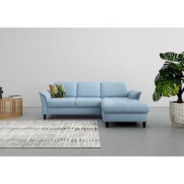 Sit & More sit&more Ecksofa &raquo;Maggiore L-Form&laquo; wahlweise mit Kopfteilverstellung, Bettfunktion und Bettkasten blau 98% Polyester, 2% Polyamid