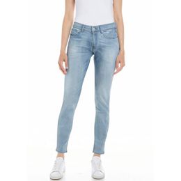 Replay Damen 5-Pocket-Jeans &raquo;NEW LUZ Skinny Fit&laquo; in Ankle-L&auml;nge blau 25, L&auml;nge 32