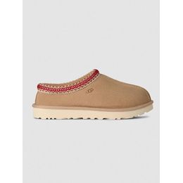 UGG Australia UGG Leder-Hausschuhe "Tasman II" in Beige/ Rot - 14% | Gr&ouml;&szlig;e 41 | Damen-pantoletten