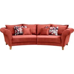 Home Affaire Big-Sofa &raquo;Tassilo geschwungene Formensprache, bequem, Mega Sofa, Breite 350cm&laquo; orange 100% Polyester