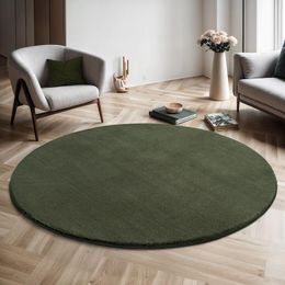 the carpet Teppich &raquo;Relax round&laquo; rund 16 mm H&ouml;he waschbarer Wohnzimmer Teppich modern rutschfest Polyester