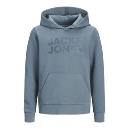 Jack & Jones Jack & Jones Junior Jungen Kapuzensweatshirt &raquo;JJECORP mit Druck, K&auml;ngurutasche, pflegeleicht&laquo;, Baumwollmischung, regular fit 128