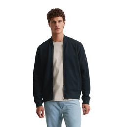 Marc O'Polo Marc O'polo Herren Marc O'Polo Sweatjacke mit Struktur, Stehkragen, regular fit, 2-Wege-Rei&szlig;verschluss blau M