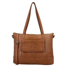HIDE & STITCHES Leder-Schultertasche "Inspired by Country" in Camel - (B)38 x (H)26 x (T)12 cm - 57% | Damen-taschen