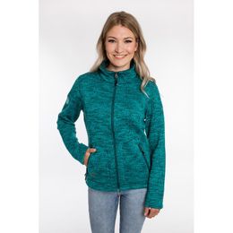 DEPROC Active Damen DEPROC Active Strickfleecejacke &raquo;WILLMORE MELANGE WOMEN&laquo; in edler Optik blau 46 (L)
