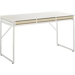 Schreibtisch &raquo;Mistral B&uuml;rotisch, Arbeitstisch, Tisch, Computertisch&laquo; mit Gestell, B: 137,4 cm, Designm&ouml;bel beige