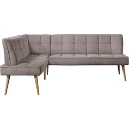 exxpo - sofa fashion Eckbank &raquo;Latte&laquo; moderne Sitz- und R&uuml;ckensteppung, bequem und elegant, hoher Holzfu&szlig; 94% PES, 6% NY