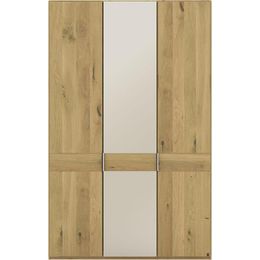 Musterring Kleiderschrank &raquo;Savona, Kleiderschrank, Schrank, Garderobe, teilmassiv Eiche&laquo; mit T&uuml;rd&auml;mpfern, mit Spiegel oder Glas, extra B&ouml;den, MADE IN GERMANY, 