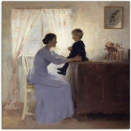 Artland Leinwandbild &raquo;Mutter und Kind. 1898&laquo; Frau 1 Stk. tlg. auf Holzrahmen gespannt beige Leinwand