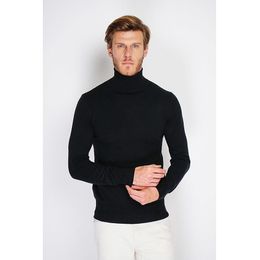 William de Faye Rollkragenpullover in Schwarz - 75% | Gr&ouml;&szlig;e 50 | Herren-plussize