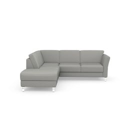Sit & More sit&more Ecksofa &raquo;Visby L-Form&laquo; Wahlweise mit Bettfunktion und Stauraum, frei im Raum stellbar silber