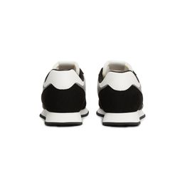 Tommy Jeans Herren Sneaker &raquo;TJM RUNNER CASUAL&laquo; , Schn&uuml;rschuh, Halbschuh, Freizeitschuh mit seitliche Logoflag schwarz-wei&szlig; 45