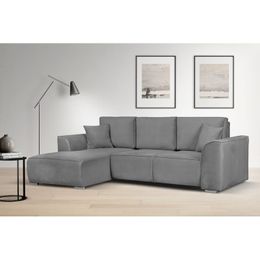 OTTO home Ecksofa &raquo;BEATRICE optionale Schlafsofa mit Bettkasten, B/T/H: 265/170/86 cm&laquo; L-Form, wahlweise auch mit Bettfunktion und Bettkasten grau 100