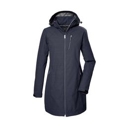 Killtec Damen Softshellparka &raquo;KOS 57 WMN SFTSHLL PRK&laquo; Wasserabweisender, atmungsaktiver Parka mit abnehmbarer Kapuze blau 36