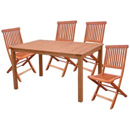 Garden Pleasure Garten-Essgruppe &raquo;ANGWIN/PITTSBURGH&laquo; Set, 5 Stk. tlg. braun FSC -zertifiziertes Massivholz