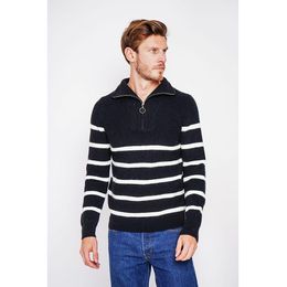 William de Faye Pullover in Schwarz/ Wei&szlig; - 75% | Gr&ouml;&szlig;e 46 | Herren-plussize