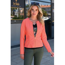 Bleu d'Azur Sweatjacke "Andros" in Orange - 83% | Gr&ouml;&szlig;e 36 | Damen-sweatshirts-jacken