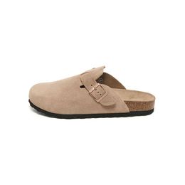 billowy Leder-Clogs in Beige - 56% | Gr&ouml;&szlig;e 40 | Herren-hausschuhe