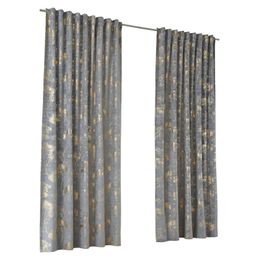HEINE HOME Dekoschal in Grau/ Gold - 52% | Gr&ouml;&szlig;e 175x140 cm | Gardinen-vorhaenge
