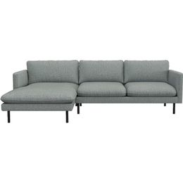 FLEXLUX Ecksofa &raquo;Bolzano, elegant und bequem, L-Form&laquo; Sitzaufbau mit Kaltschaum & Stahl-Wellen, loose Sitz -& R&uuml;ckenkissen blau 62% Polyester, 17% 