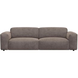 FLEXLUX 3-Sitzer &raquo;Lucera Sofa, super bequem durch hochwertigen Sitzaufbau mit Kaltschaum&laquo; modern & anschmiegsam, Designsofa braun 85% Polyester/15%