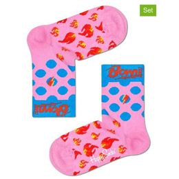 Happy Socks 2er-Set: Socken in Rosa - 64% | Gr&ouml;&szlig;e 24-26 | Babysocken-strumpfhosen