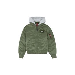 Alpha Industries Damen Bomberjacke &raquo;MA-1 Detachable Hood Kids&laquo; gr&uuml;n 16
