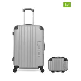 Les P'tites Bombes Les P ́tites Bombes 2tlg. Set: Hardcase-Trolley und Beautycase "Hambourg" in Grau - 70% | Damen-koffer-reisegepaeck
