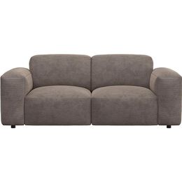 FLEXLUX 2-Sitzer &raquo;Lucera Sofa, super bequem durch hochwertigen Sitzaufbau mit Kaltschaum&laquo; Designsofa, modern & anschmiegsam braun 85% Polyester/15%