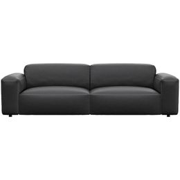 FLEXLUX 3-Sitzer &raquo;Lucera Sofa, super bequem durch hochwertigen Sitzaufbau mit Kaltschaum&laquo; modern & anschmiegsam, Designsofa schwarz 100% Echteder