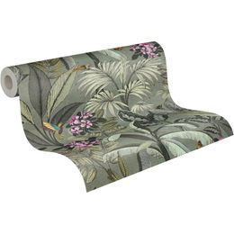 A.S. Cr&eacute;ation Vliestapete &raquo;PintWalls Dschungeltapete Floral&laquo; gemustert matt neutral glatt Bl&auml;tter Tapeten Wohnzimmer Schlafzimmer K&uuml;che modern Design Wandtapete 