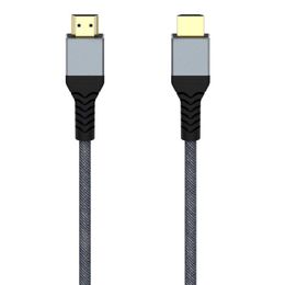 Hama HDMI-Kabel &raquo;Ultra High Speed HDMI -Kabel Stecker-Stecker 8K Metall 2,0m&laquo; HDMI 200 cm grau Optimierter Knickschutz durch flexible Materialien 