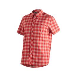 Maier Sports Herren Outdoorhemd &raquo;Kasen S/S M&laquo; kurzarm Herrenhemd, atmungsaktives Wanderhemd, Karohemd rot 48, Normalgr&ouml;&szlig;en