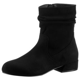Aniston Shoes Damen Aniston SHOES Stiefelette mit gerafftem Schaft - NEUE KOLLEKTION schwarz 37