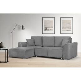 OTTO home Ecksofa &raquo;BEATRICE optionale Schlafsofa mit Bettkasten, B/T/H: 265/170/86 cm&laquo; L-Form, wahlweise auch mit Bettfunktion und Bettkasten grau 100