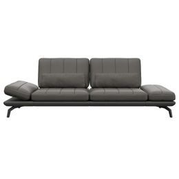 FLEXLUX 3-Sitzer &raquo;Tropea Funktionssofa, Designsofa, Relaxfunktion, TV-Couch,&laquo; mit Armteilverstellung sowie Sitztiefenverstellung, Breite 252 cm grau