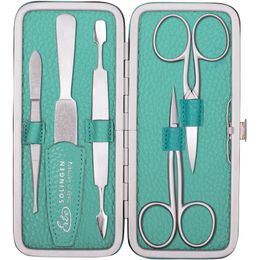 ERBE&reg; Erbe ERBE Manik&uuml;re-Etui &raquo;ERBE Manik&uuml;re Set B&uuml;gel-Etui Serie "Piemont", schwarz, 5-tlg., Inox&laquo; Echtleder, rostfreie Instrumente, Hergestellt in 